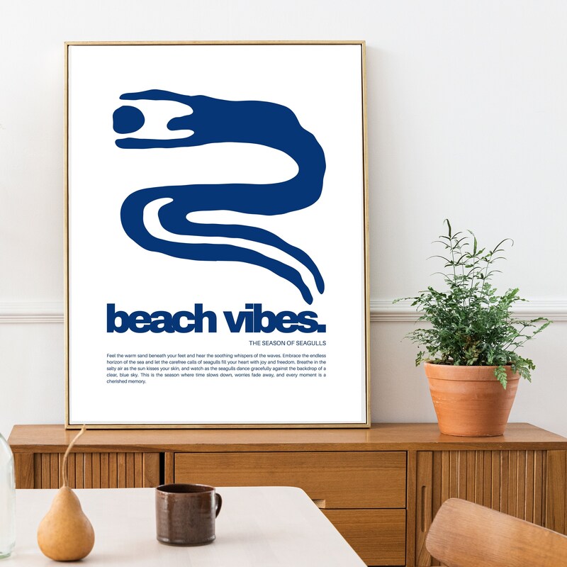 Blue Typography - Etsy