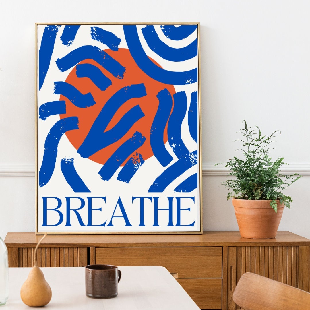 Breathe Abstract Art Print | Printable Wall Decor | Digital Art ...