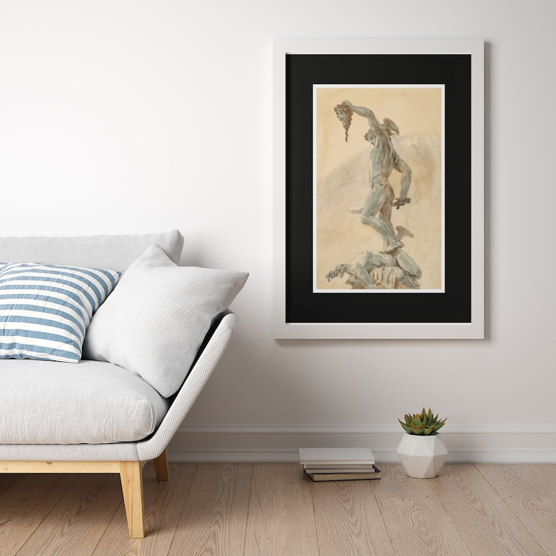 John Singer Sargent: Perseus Sketch Wall Art Decor Cellini's Perseus ...