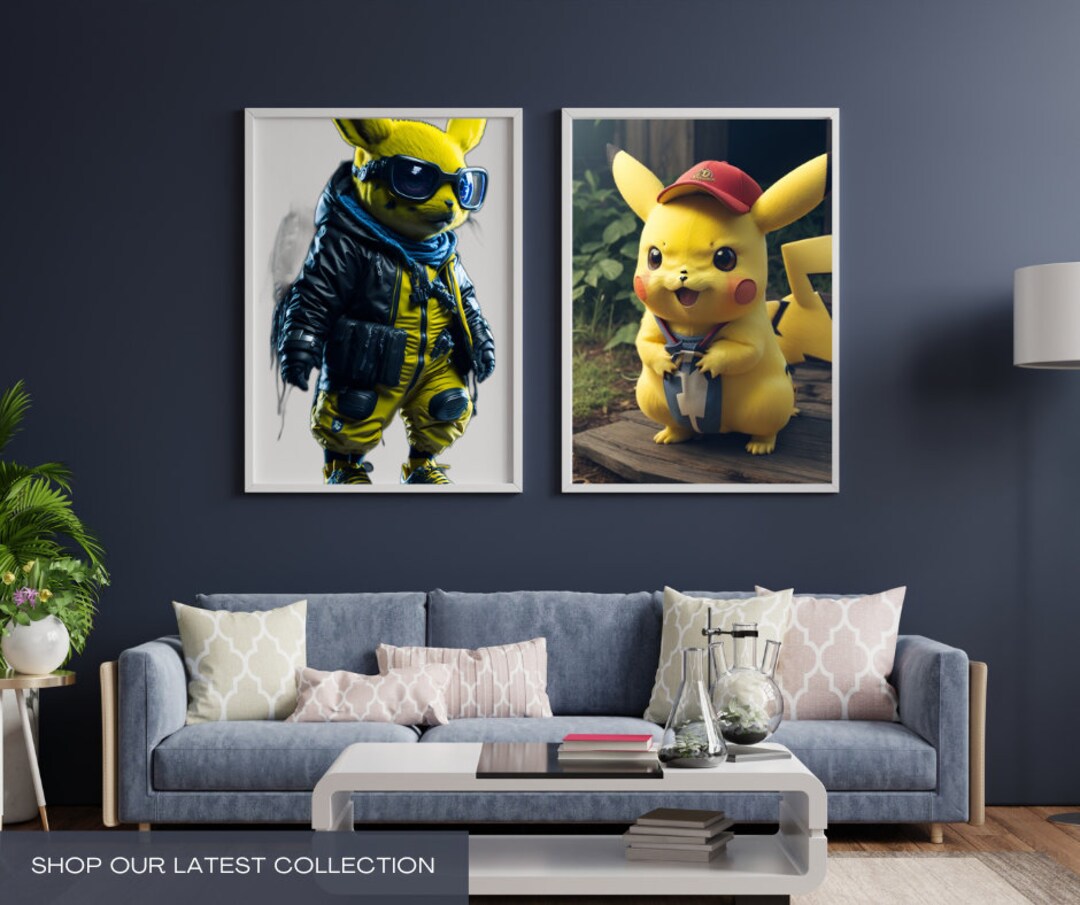 Digital Pikachu Art Pikachu Wall Art Digital Art Printable Art Digital ...