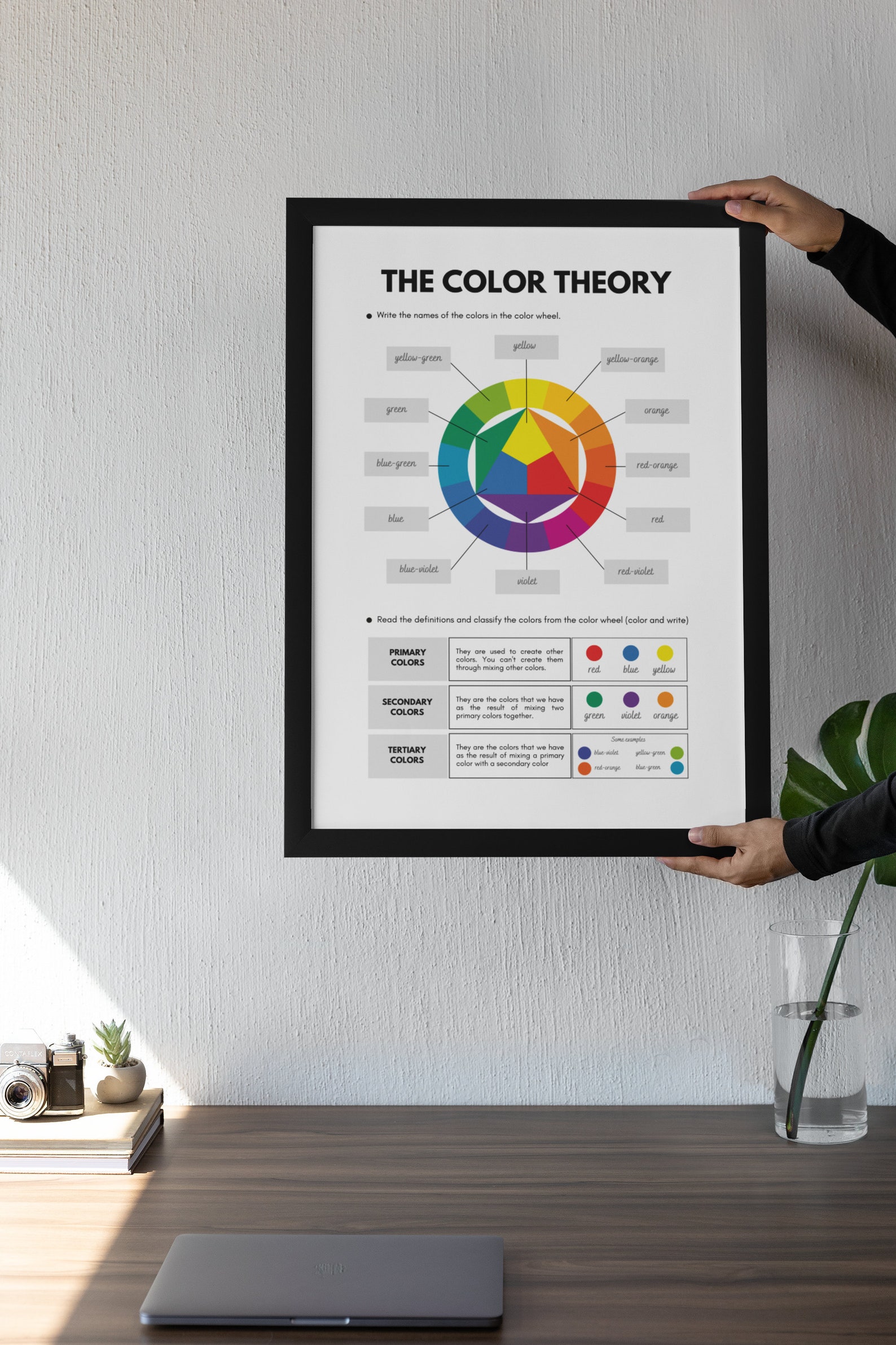 Color Theory Explanation Digital Printable Art Color Chart Classroom ...
