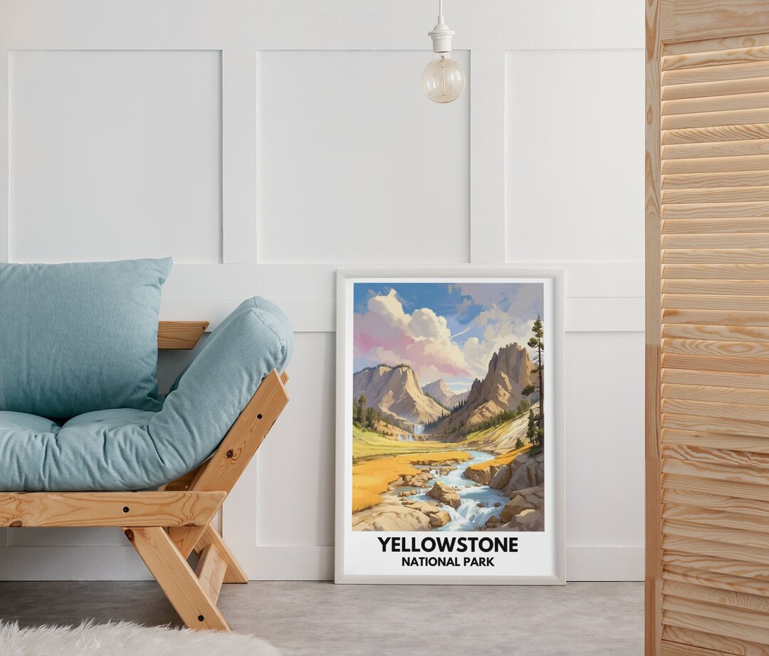 Yellowstone National Park Travel Wall Art: Stunning Nature Landscape ...