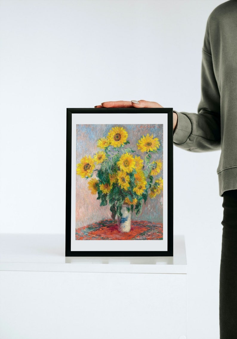 Bouquet of Sunflowers (1881) by Claude Monet - Printable Wall Art ...