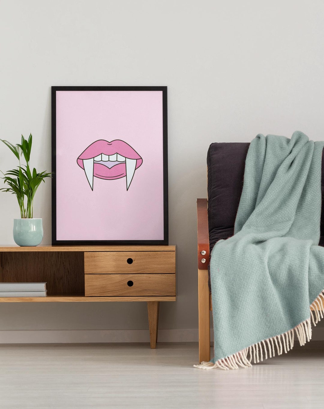 Pink Vampire Art, Vampire Wall Art, Vampire Art Print, Vampire Game Art ...