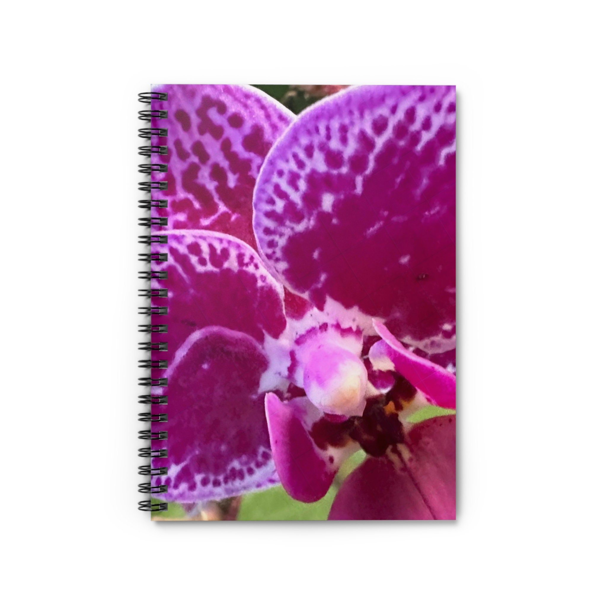 Purple Spotted Phalaenopsis Orchid Spiral Notebook, Purple Orchid ...