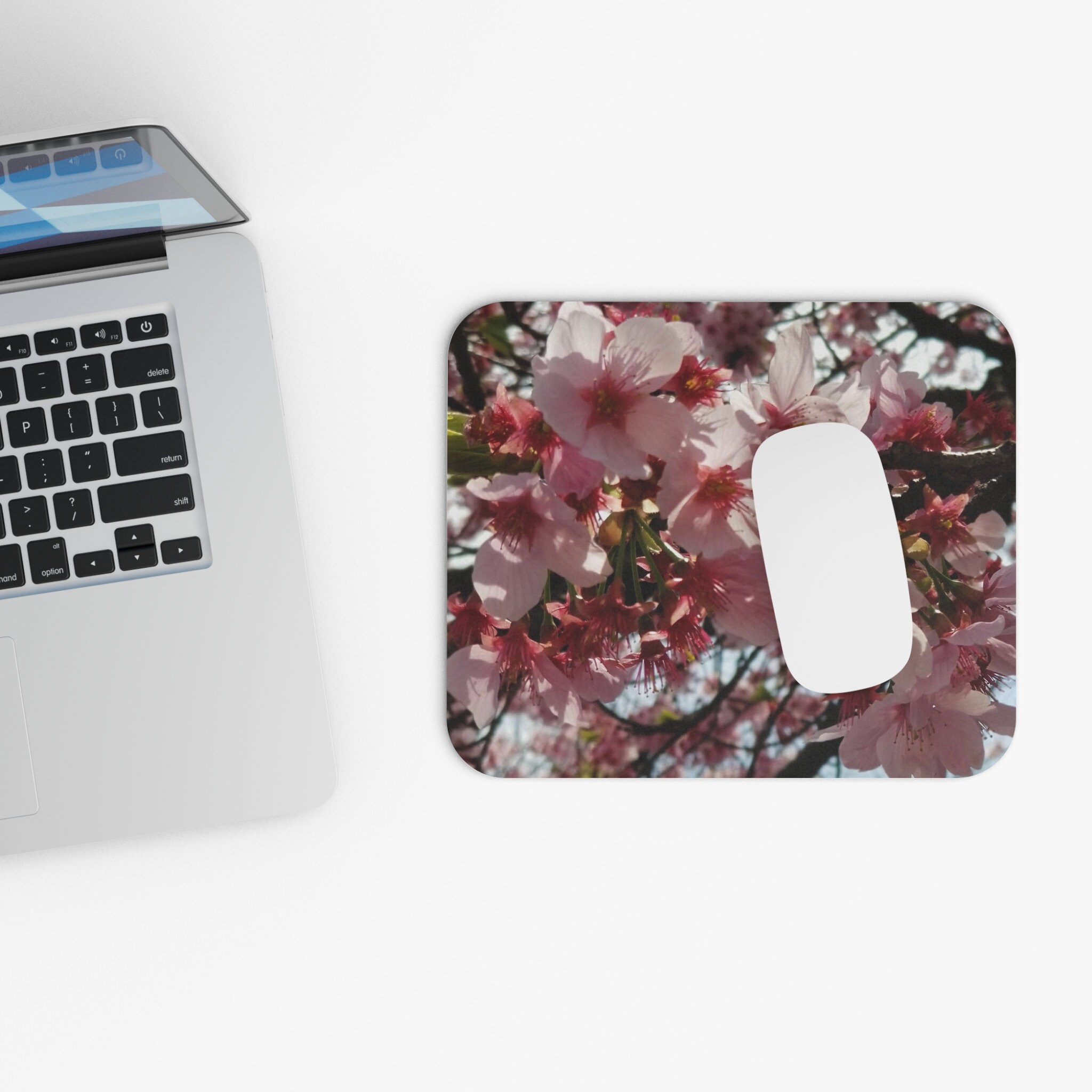 Japanese Cherry Blossom Mouse Pad, Pink Sakura Mouse Pad, Pink Japanese ...