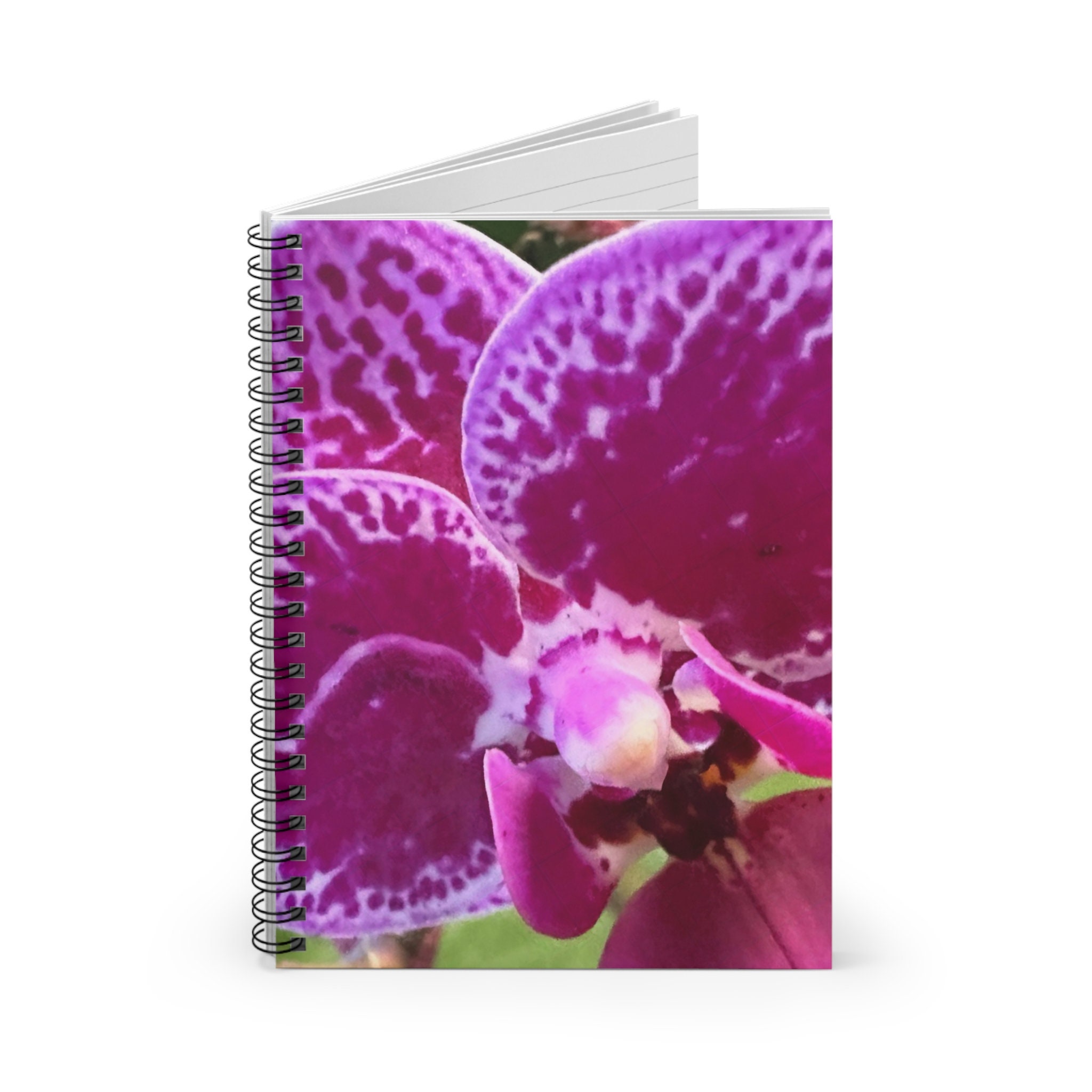 Purple Spotted Phalaenopsis Orchid Spiral Notebook, Purple Orchid ...