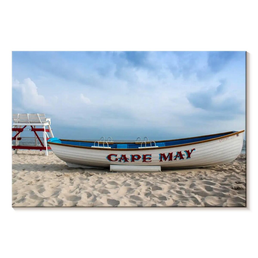 Elephant Stock Boat at Cape May Wall Art - Horizontal Canvas - Living ...