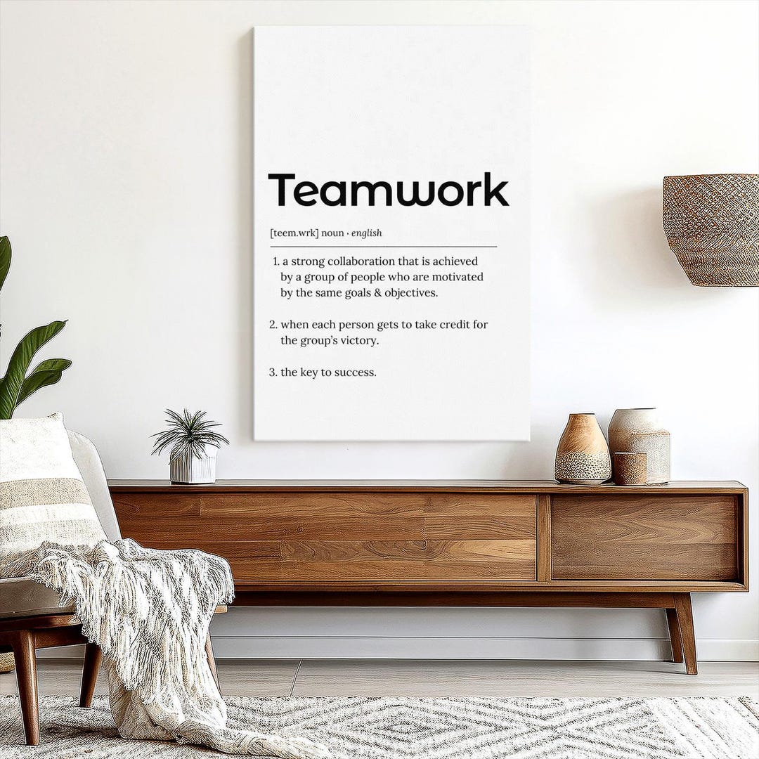 Elephant Stock Teamwork Definition Wall Art - Vertical Canvas - Home ...