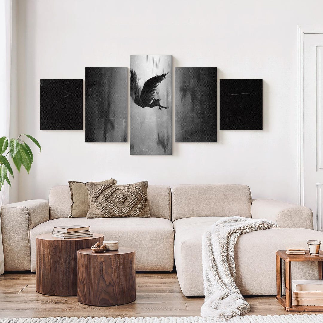 Elephant Stock Fallen Angel Lucifer Wall Art - Horizontal 5 Piece ...