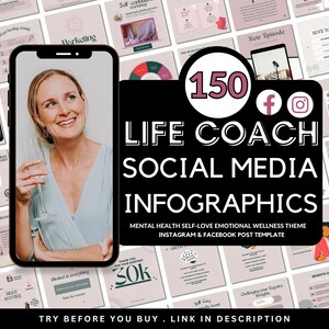Life Coaching Infographics Template for Wellness and Health Coaches ...