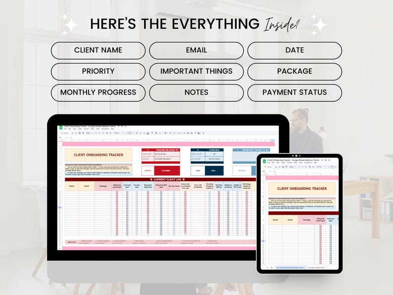 Coaching Session Tracker Google Sheet | Client Progress Tracker ...