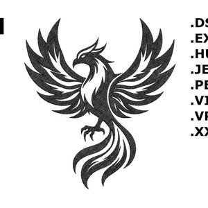 Phoenix Bird Embroidery Machine Design Pattern, 1 Color - Etsy