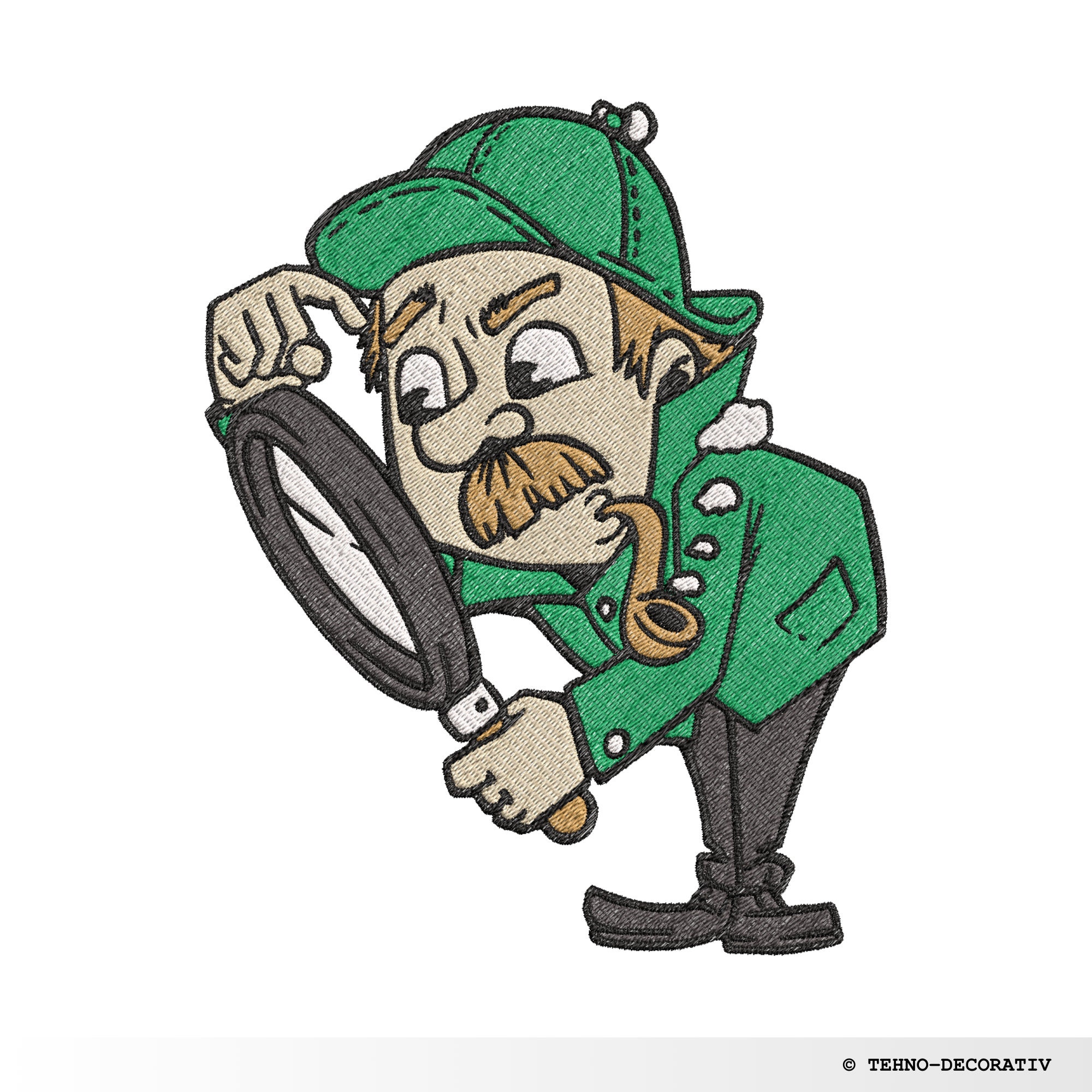 Cartoon Detective Machine Design Pattern, 2 Sizes. 6 Colors - Etsy