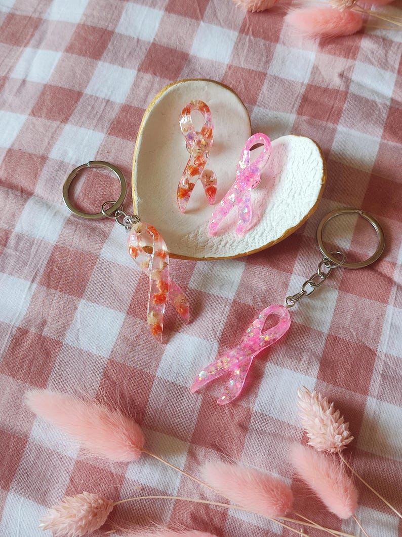 Pink October Ribbon Pin in Resin for Women - Etsy