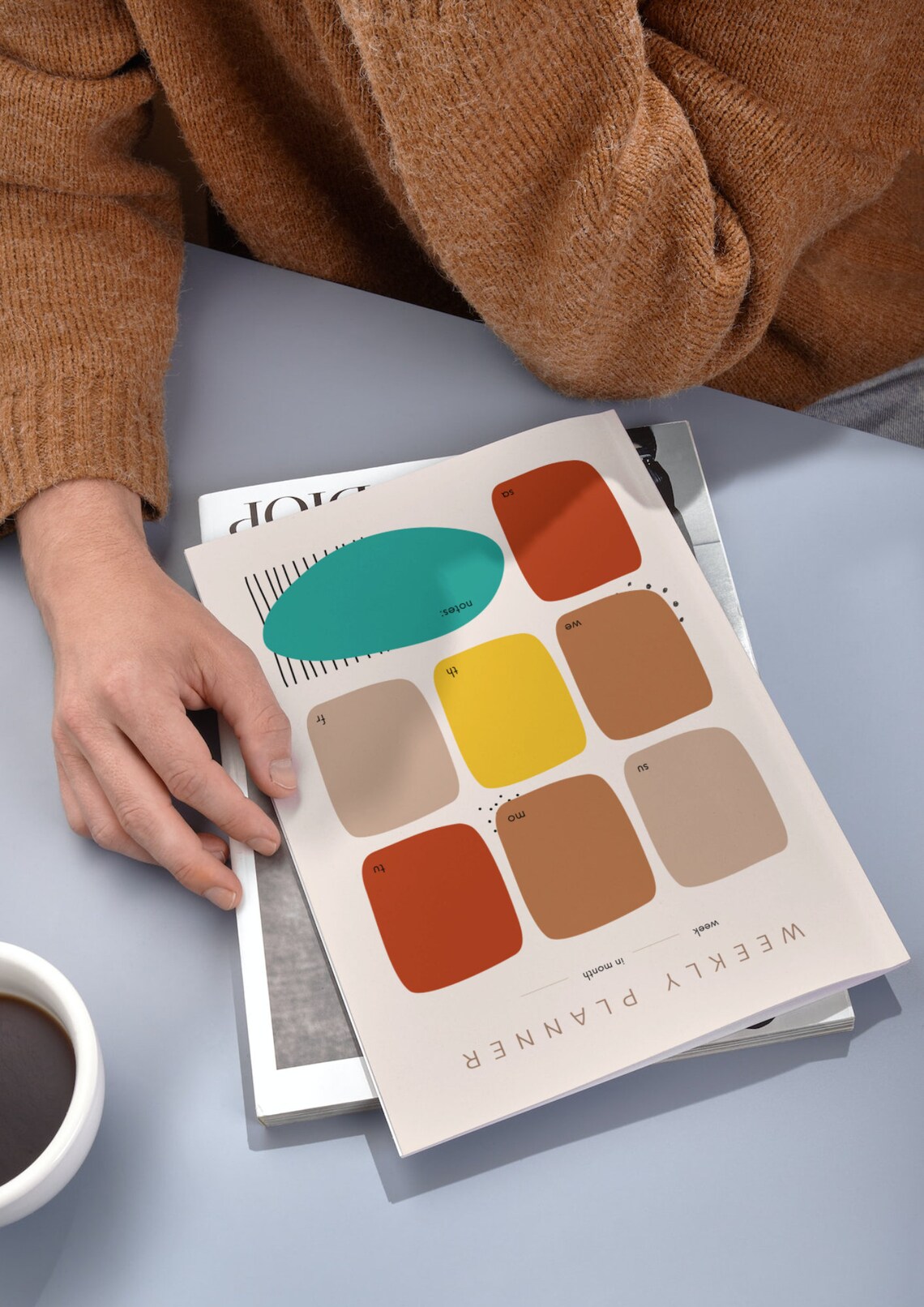 Printable A4 Vertical Weekly Planner | Modern Fall Autumn | Weekly ...