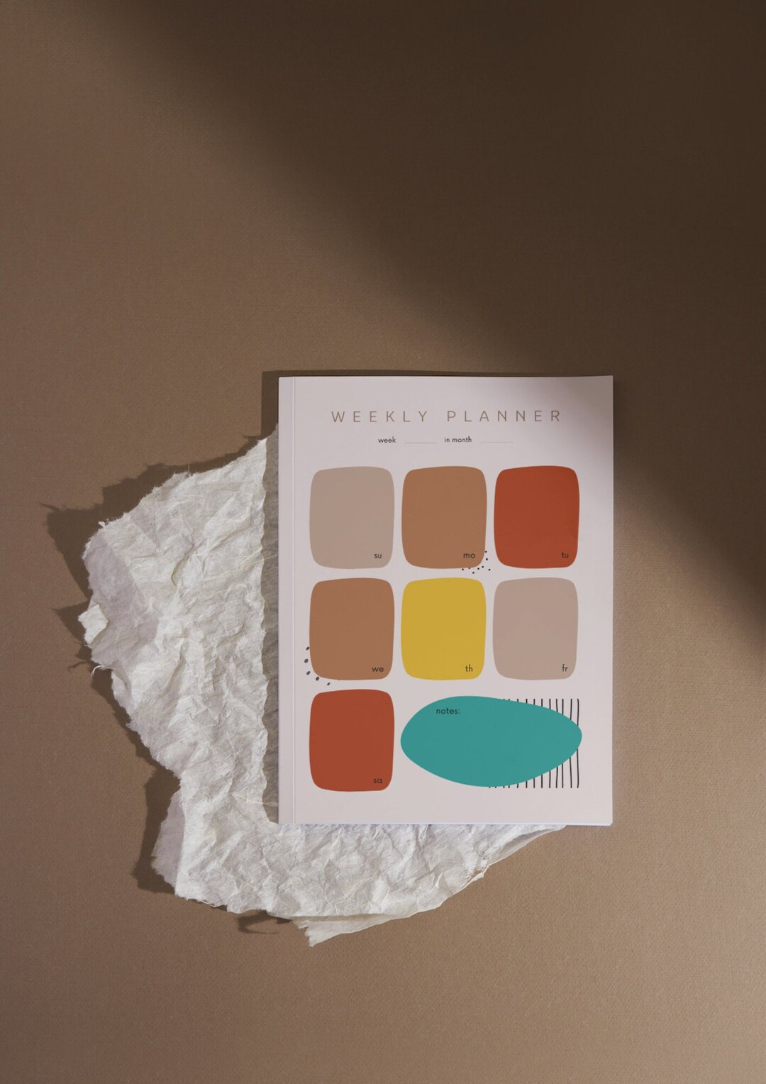 Printable A4 Vertical Weekly Planner | Modern Fall Autumn | Weekly ...