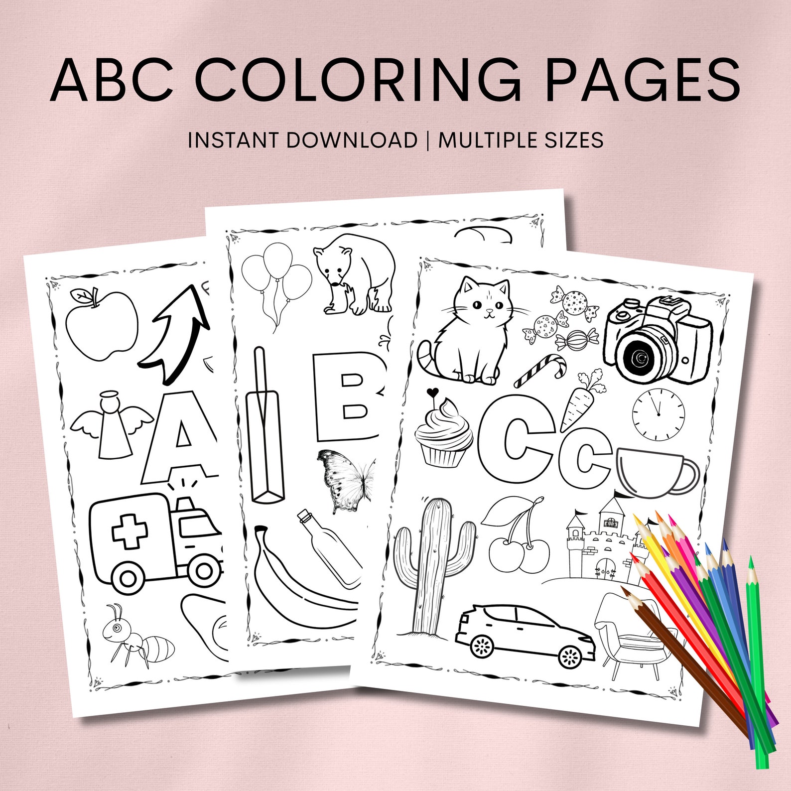 26 Printable Alphabet Coloring Pages for Kids, Preschool and ...