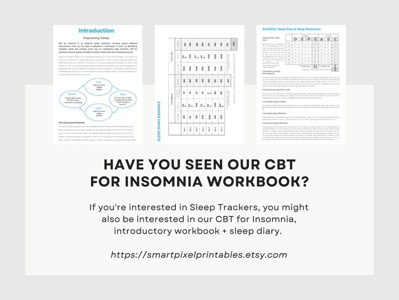 Sleep Tracker Printable Sleep Journal PDF Template, Minimalist ...