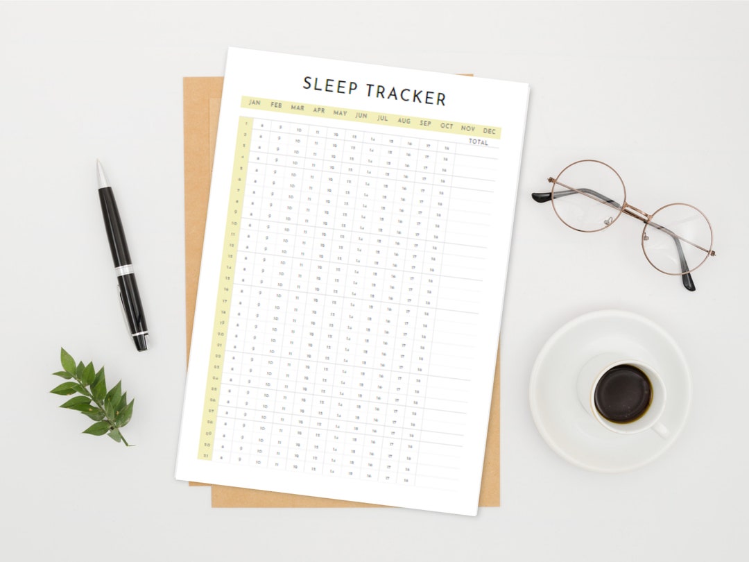 Sleep Tracker Printable Sleep Journal PDF Template, Minimalist ...