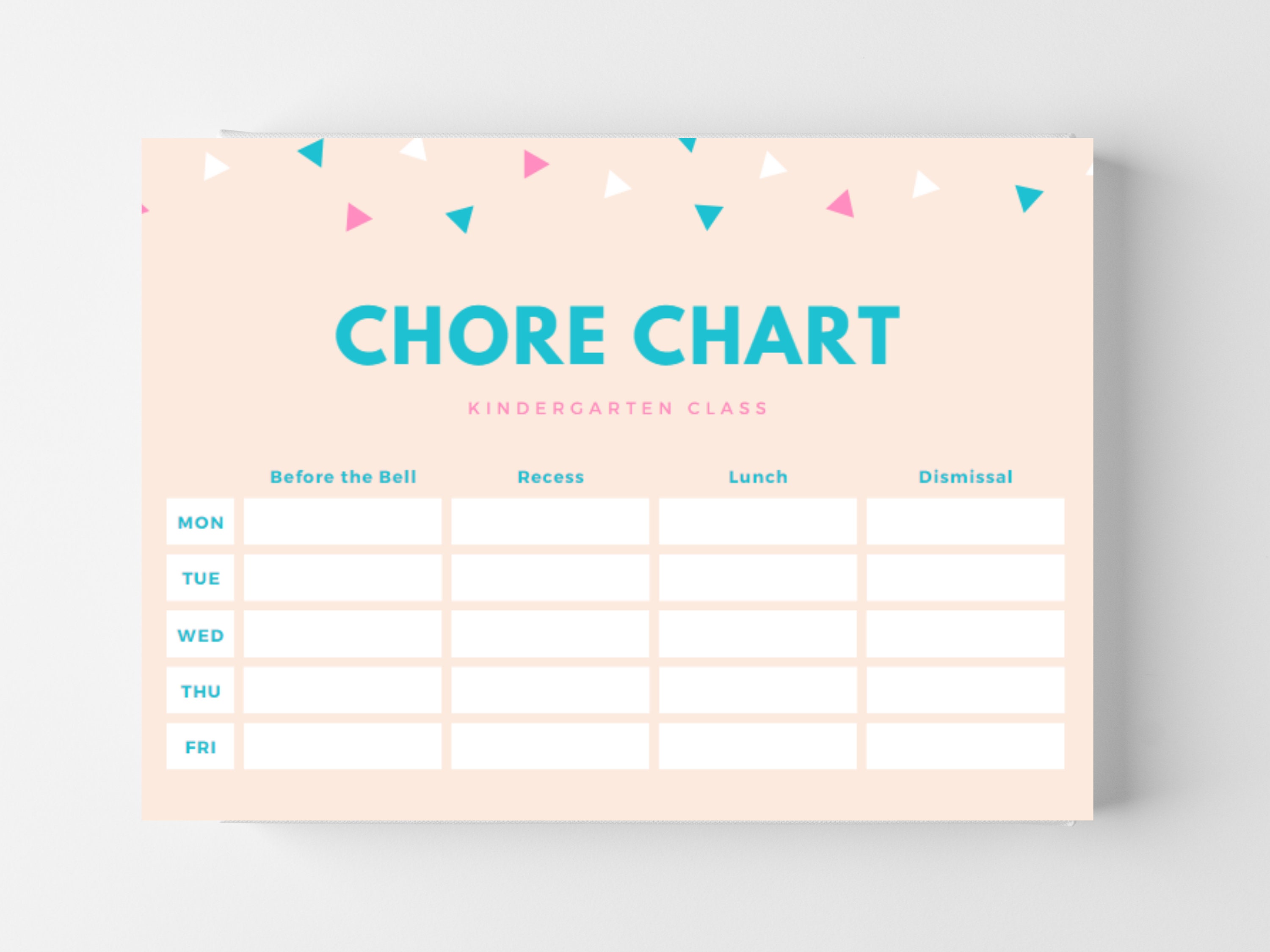 Pastel Chore Chart Printable Chore Chart, Daily Task Chart, Weekly ...