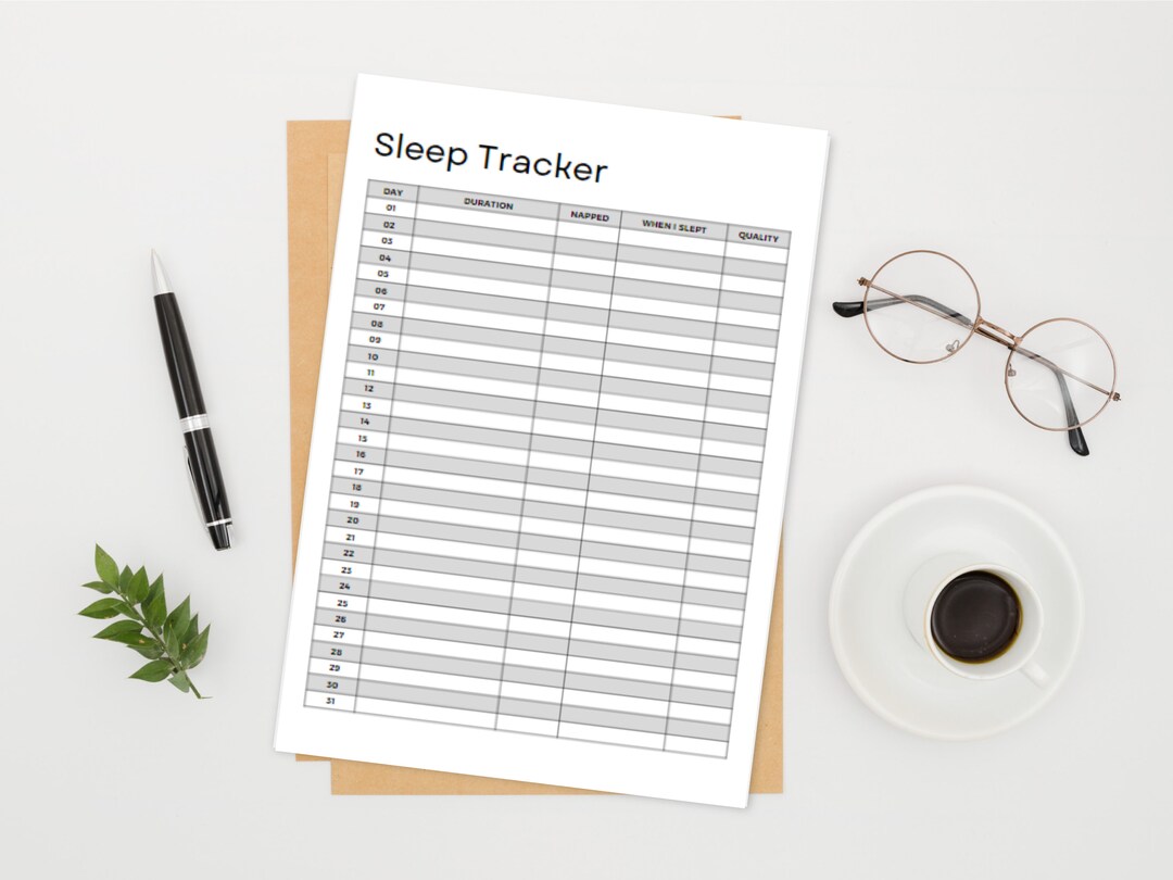 Simple Sleep Tracker Printable Sleep Journal, PDF Template, Printable ...