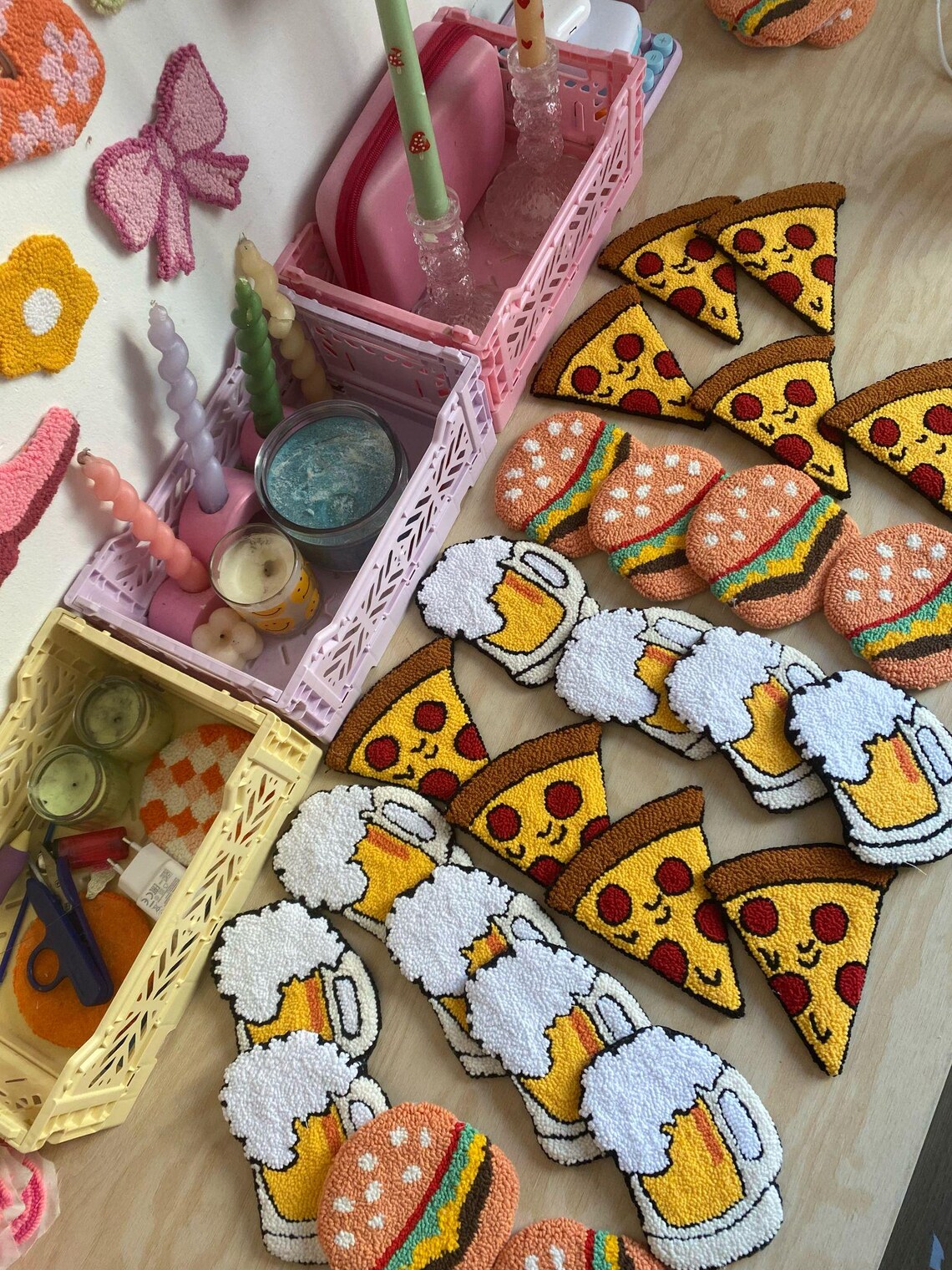 Handcrafted Punch Needle Mug Rug, Unique Coasters, Perfect Gift Idea ...