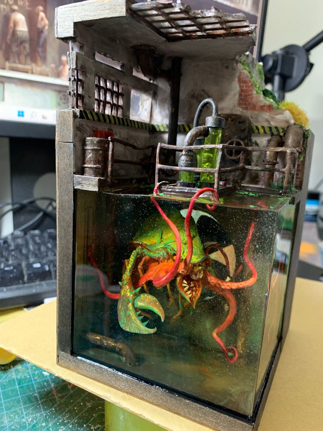 LAB MONSTER DIORAMA Clay Handmade - Etsy