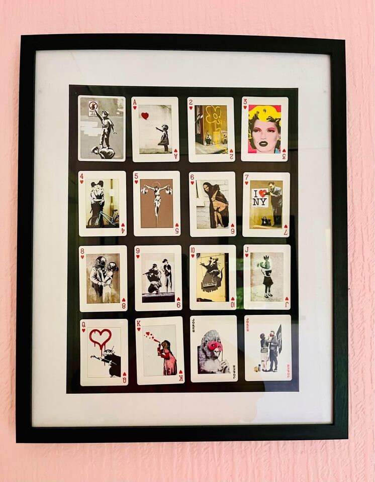 Banksy Playing Card Art Piece - Etsy UK