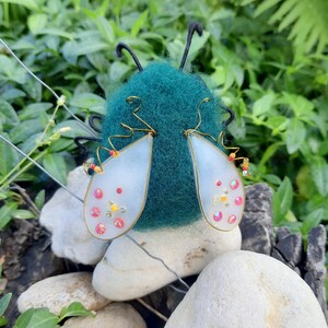 Needle Felted Fly. Wool Fly. Needle Felted Animals. Funny Green Fly ...