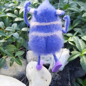 Needle Felted Cute Monster. Wool Funny Monster. Funny Fantasy Creature ...