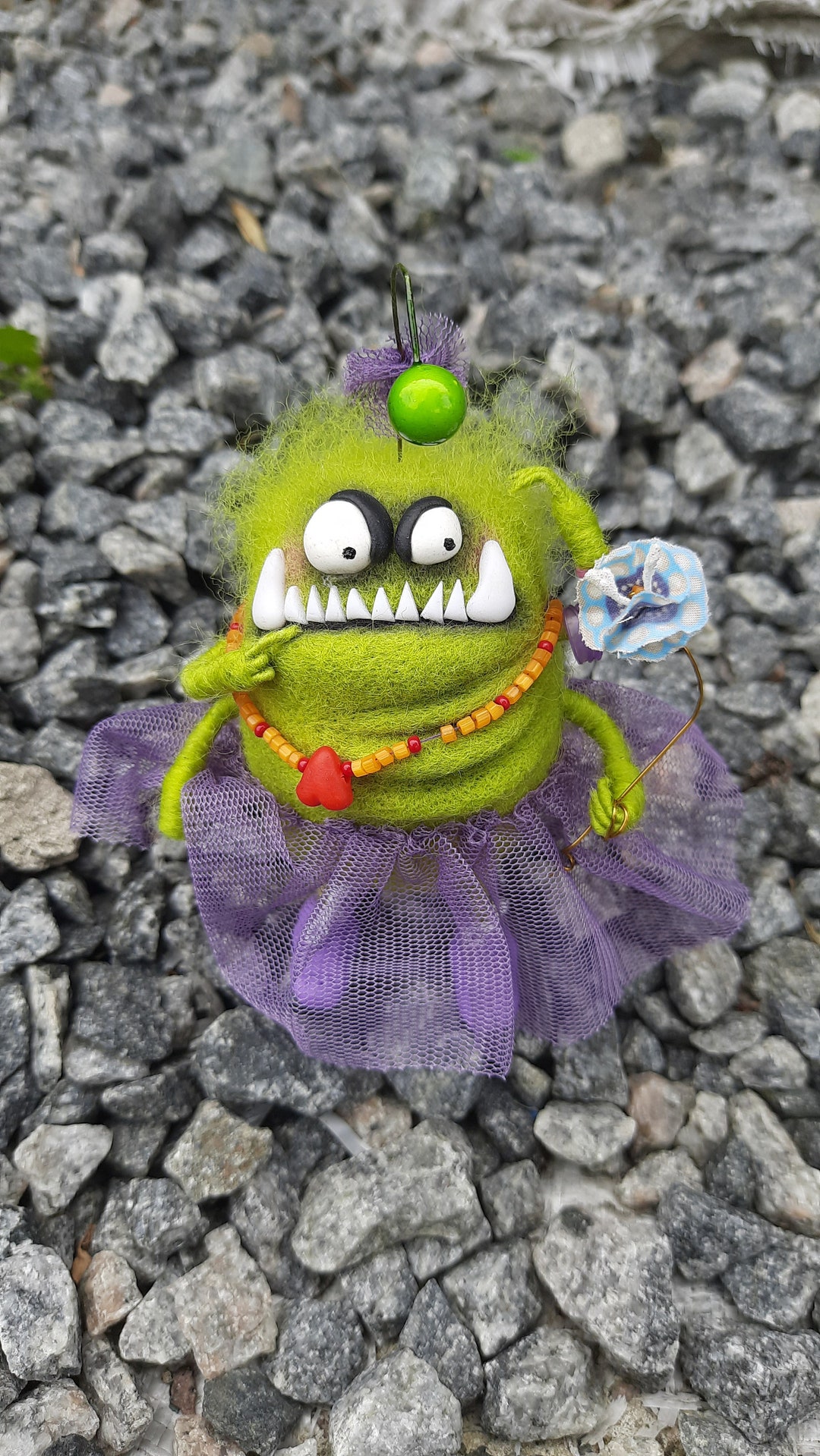 Needle Felted Scary Beautiful Monster. Needle Felted Bugs, Creatures ...