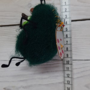 Needle Felted Fly. Wool Fly. Needle Felted Animals. Funny Green Fly ...