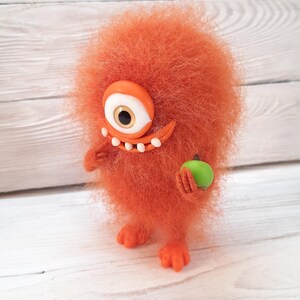 Needle Felted Cute Monster. Wool Monster. Funny Fantasy Creature ...
