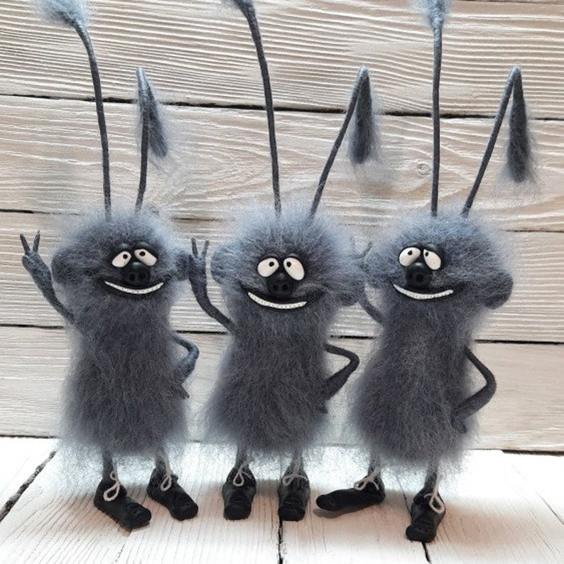 Needle Felted Fleas, Bugs, Fantasy, Felting Aliens, Creatures Wool ...