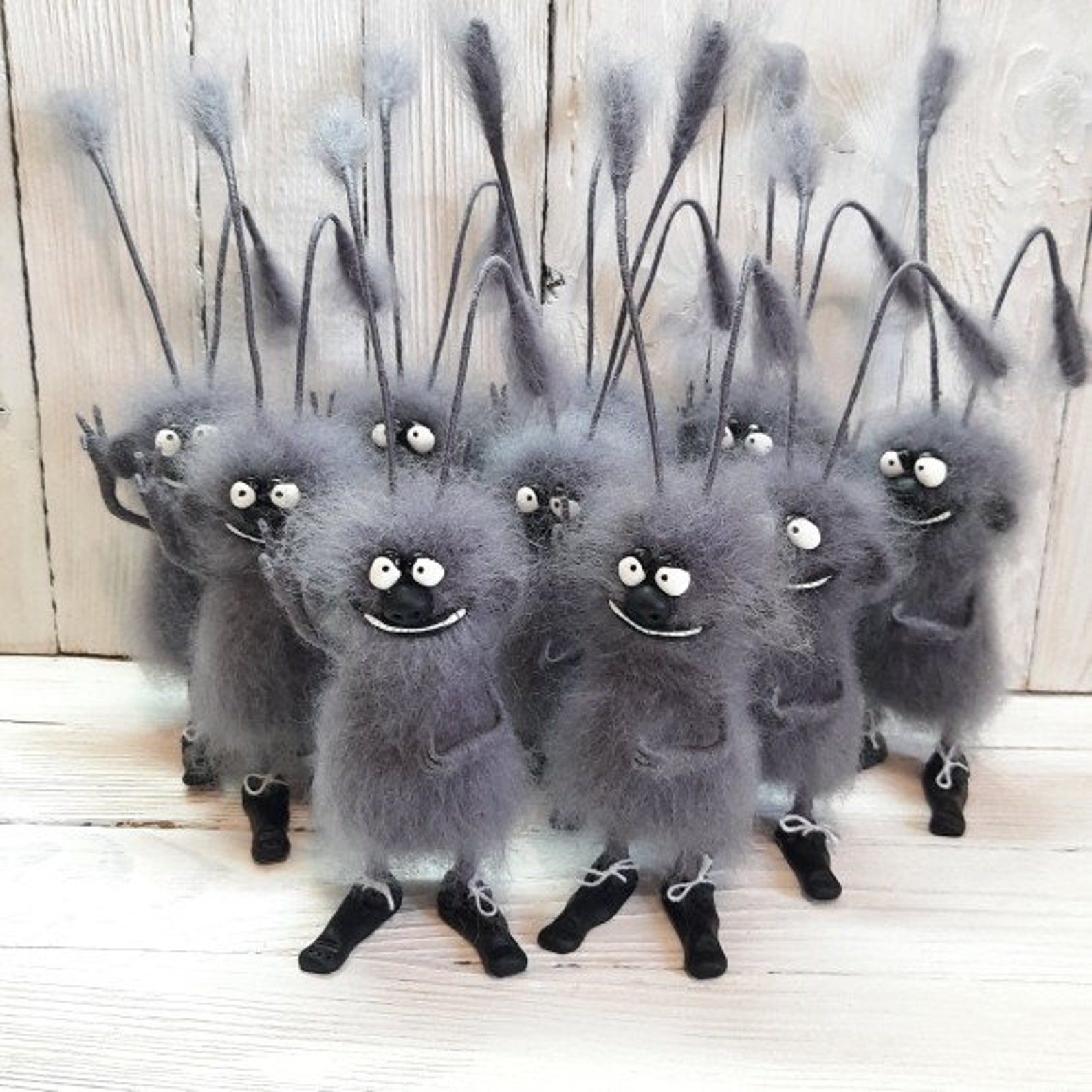 Needle Felted Fleas, Bugs, Fantasy, Felting Aliens, Creatures Wool ...