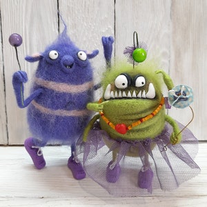 Needle Felted Scary Beautiful Monster. Needle Felted Bugs, Creatures ...