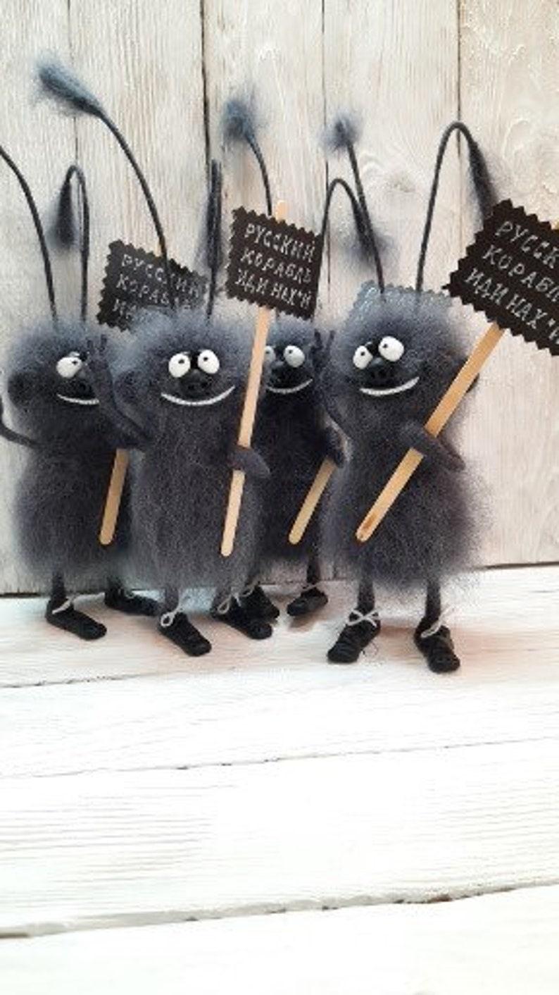 Needle Felted Fleas, Bugs, Fantasy, Felting Aliens, Creatures Wool ...