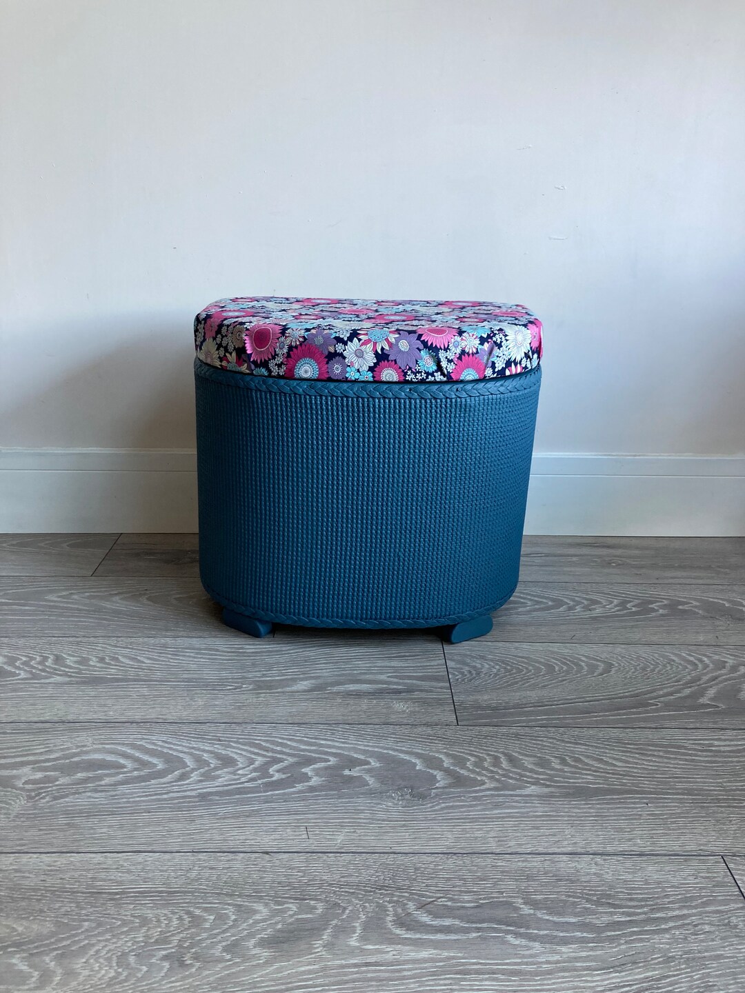 Vintage Lloyd Loom Small Semi-circular Blanket Box Upcycled - Etsy