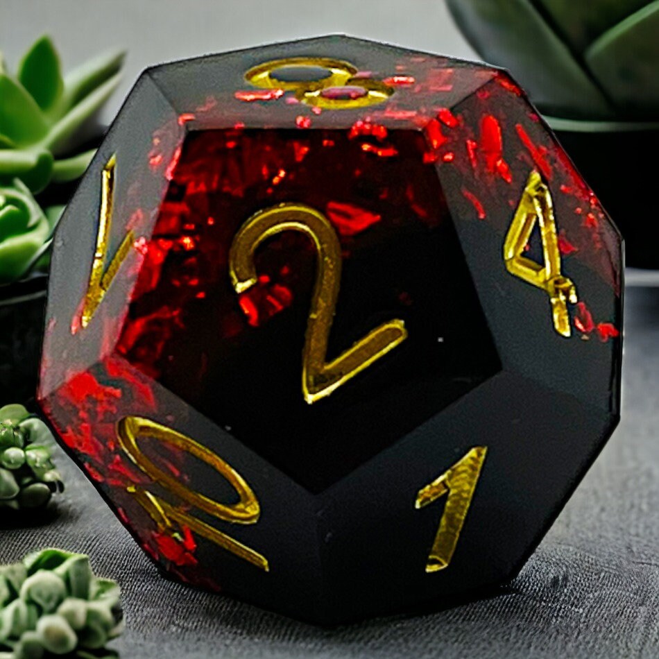 Redleaf Black Dnd Dice Set, Galaxy Dice Set, Magic Dice Set Gift ...