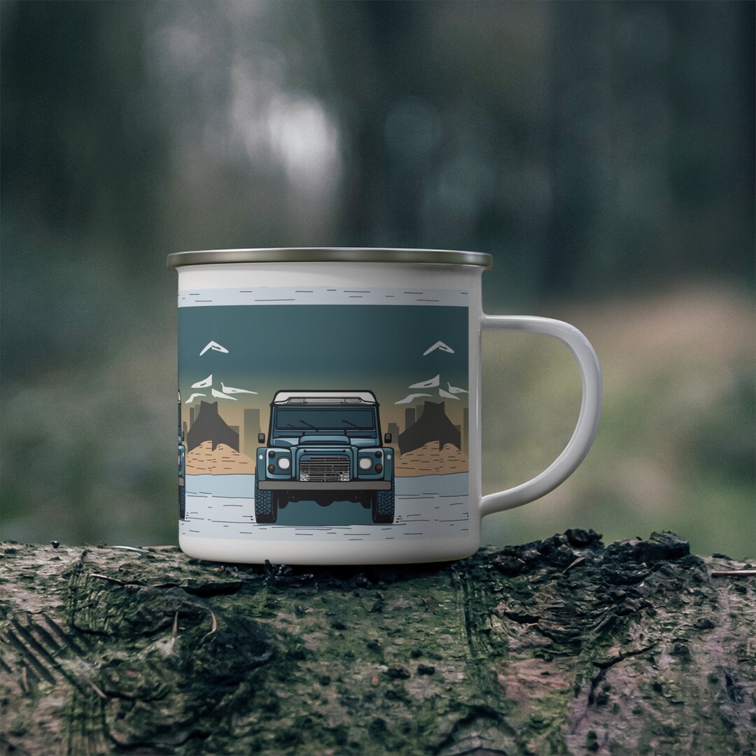 Tasse de camping en émail Land Rover Tasse d'aventure en plein air ...