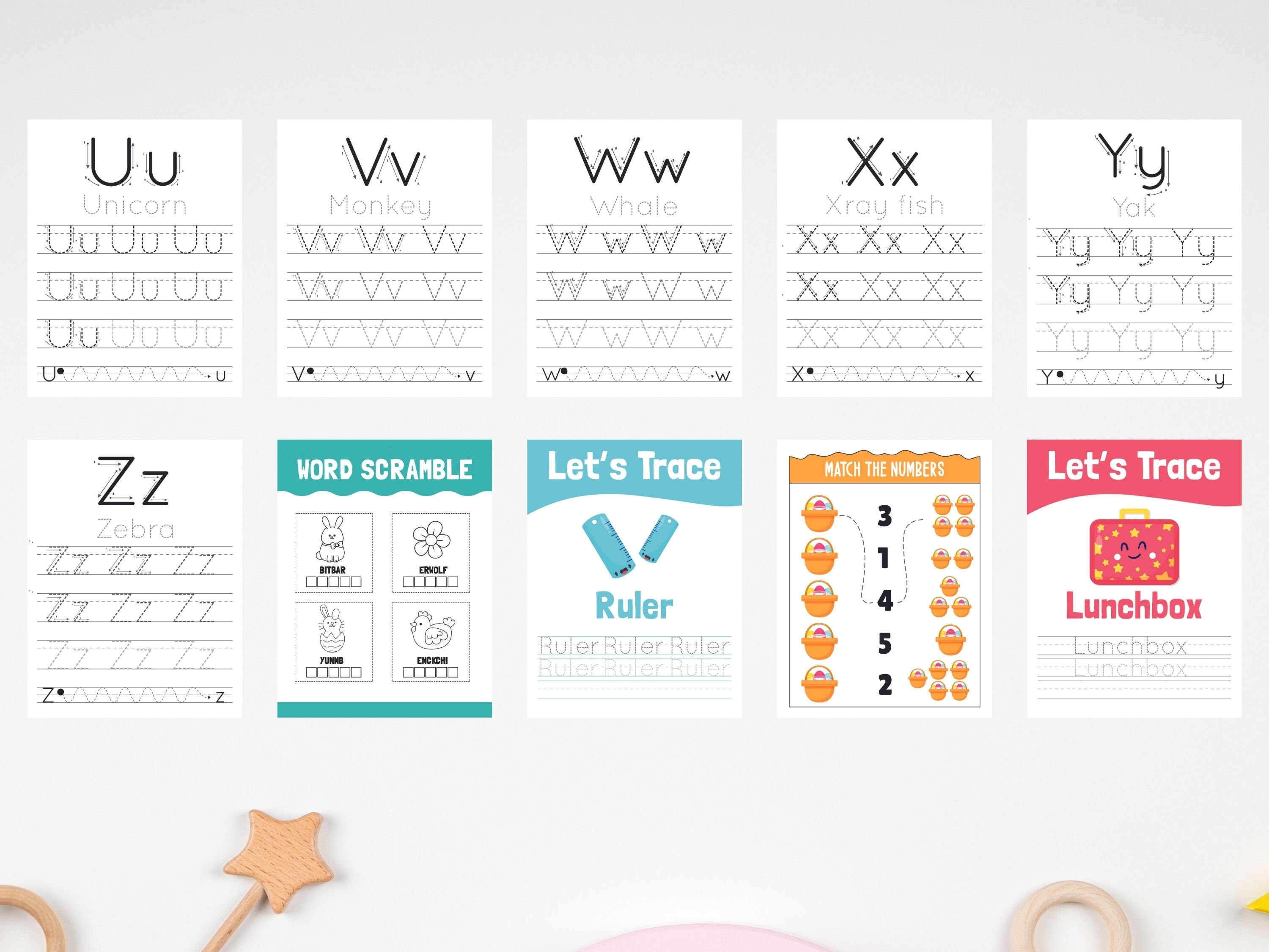 Kidergarden Learning, Instant Download Alphabet, Coloring Pages ...