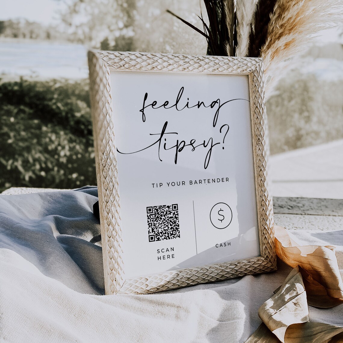 Tip Your Bartender Sign Template, Bartender Tip Sign, Tips Jar Sign ...