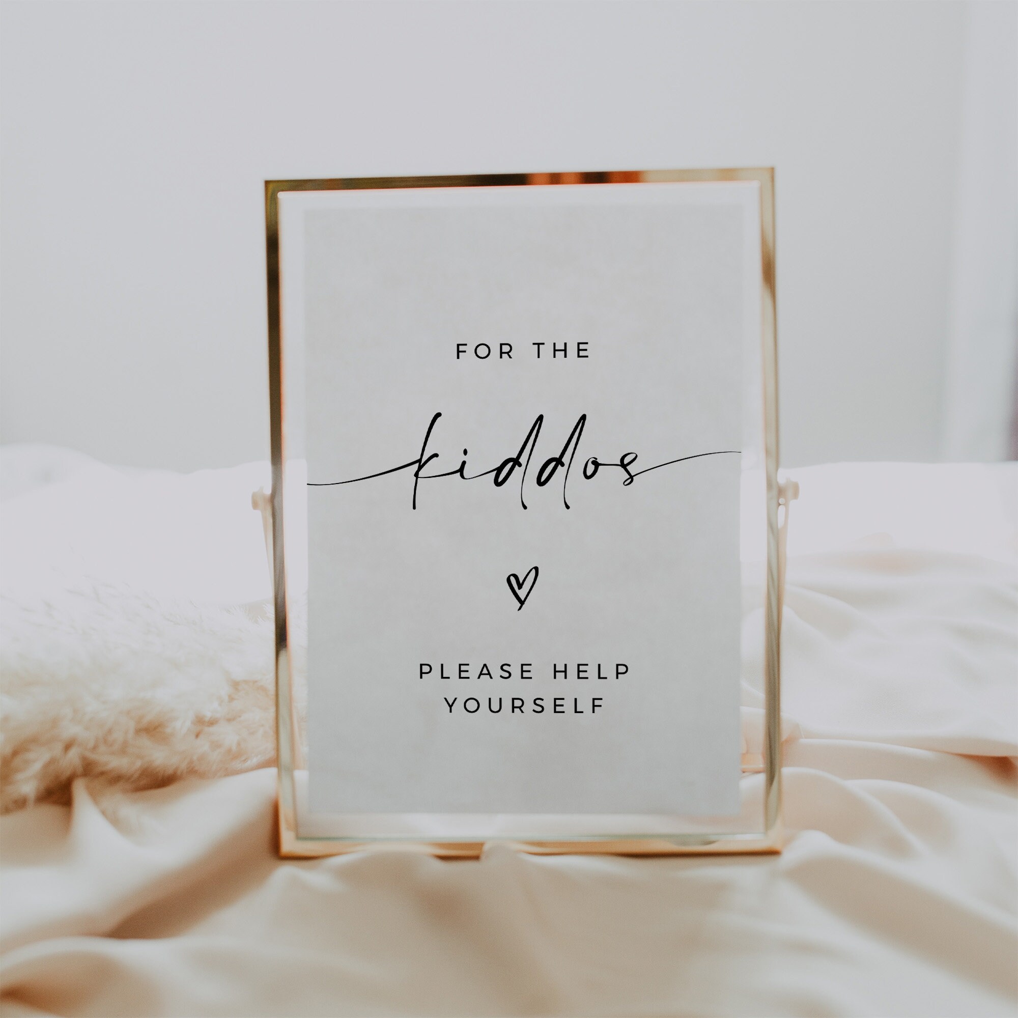 For the Kiddos Sign Template, Kids Wedding Activities Table Sign ...