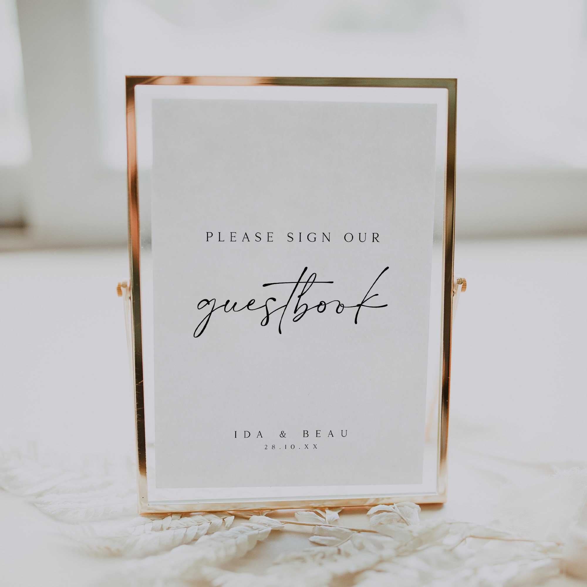 Minimalist Guest Book Sign, Please Sign Our Guestbook Printable ...