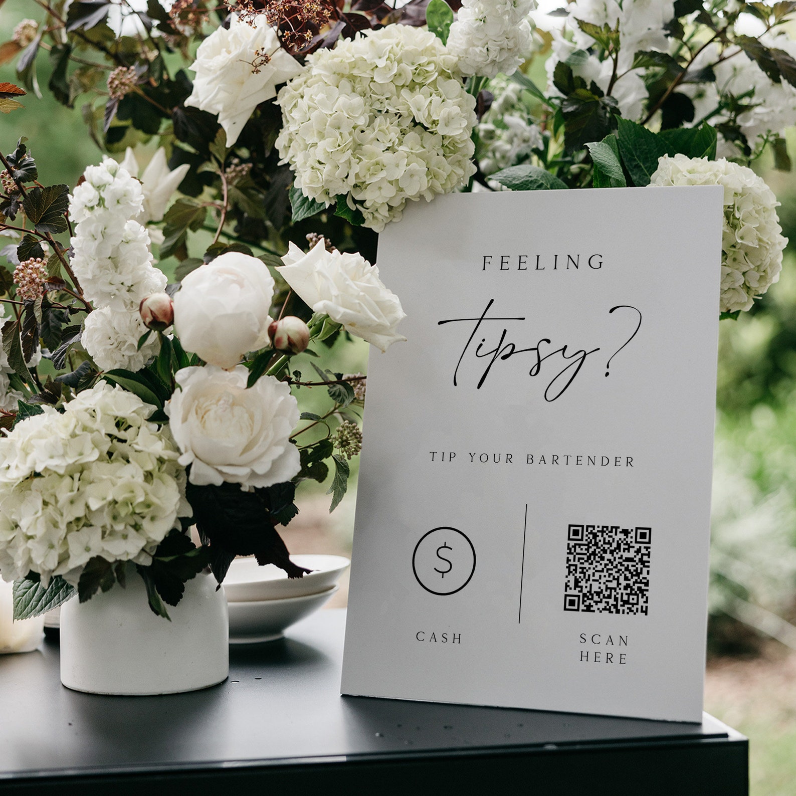 Tip Your Bartender Sign Template, Tips Jar Sign, Bartender Tip Sign ...