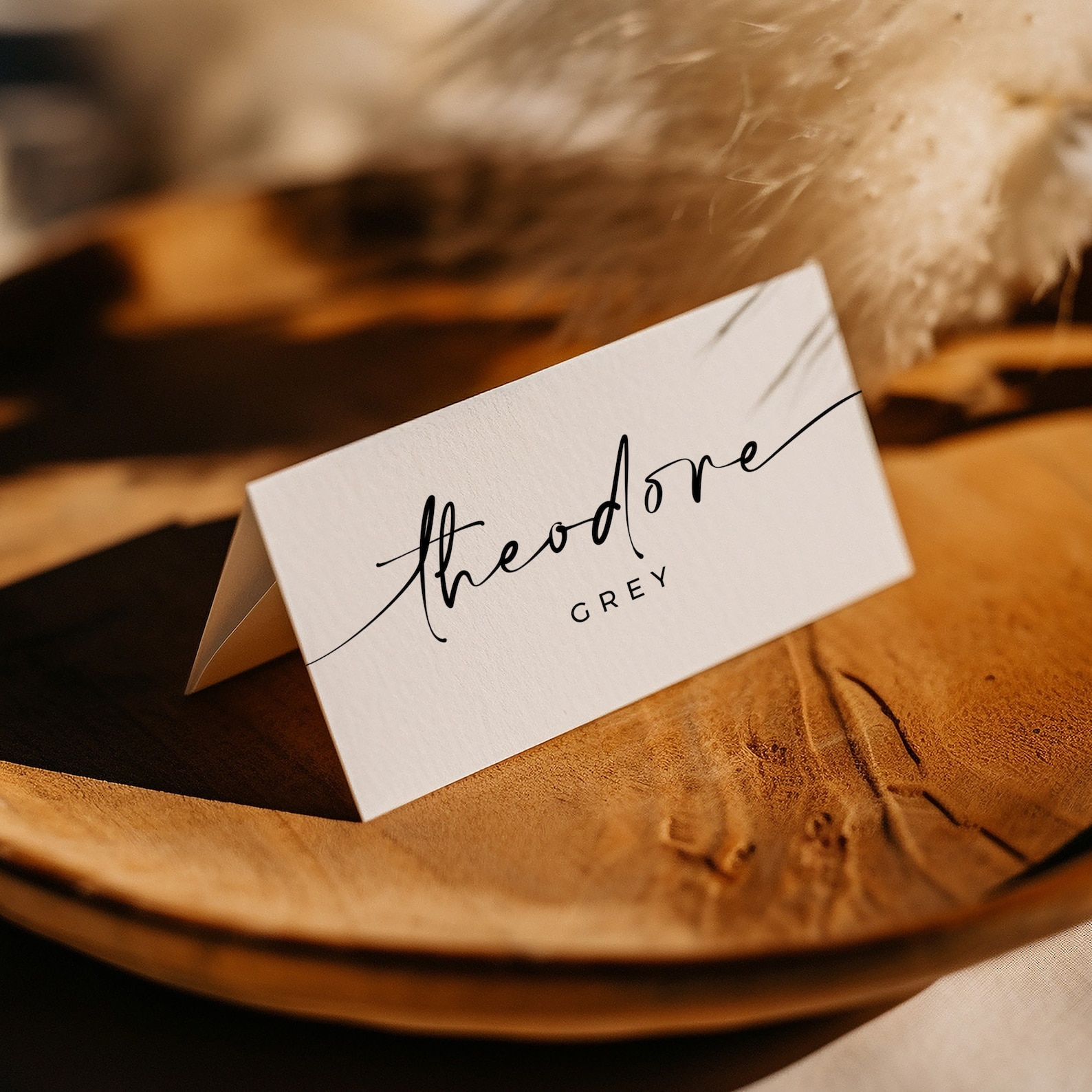 Name Card Template, Wedding Place Card Template, Printable Place Cards ...