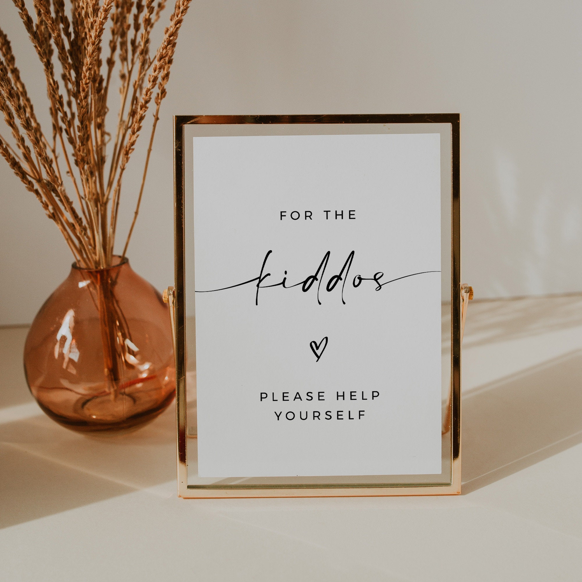 For the Kiddos Sign Template, Kids Wedding Activities Table Sign ...