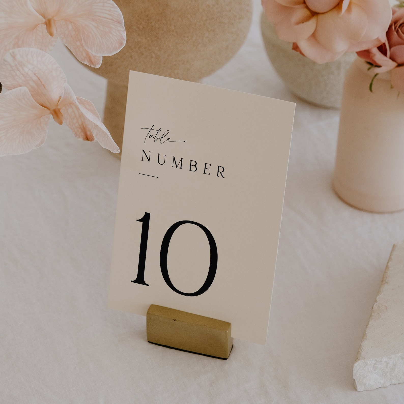 Minimalist Wedding Table Numbers, Modern Table Numbers, Printable Table ...
