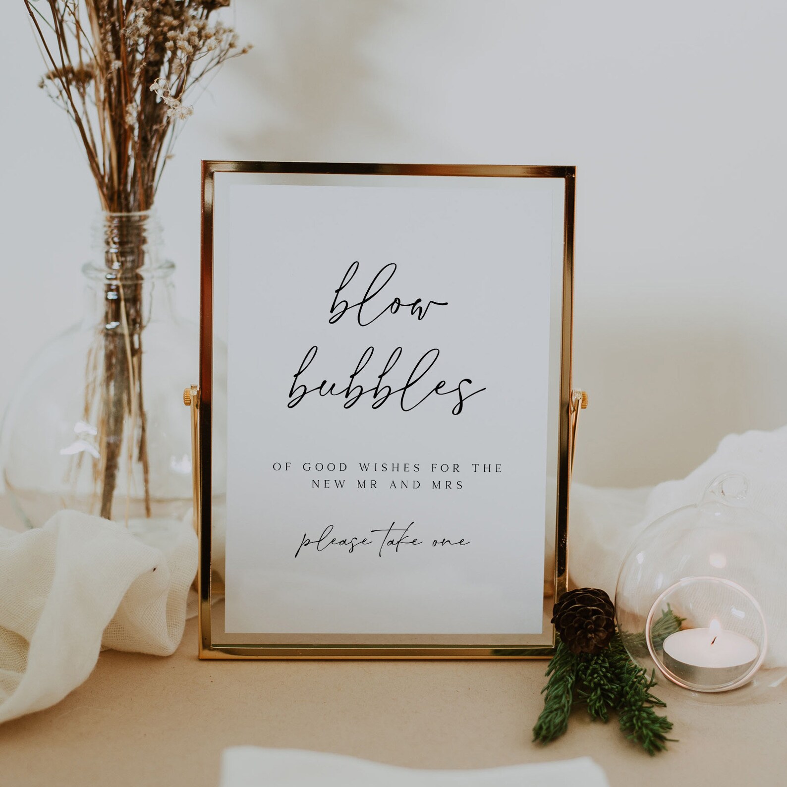 Bubbles Send off Sign Printable, Wedding Bubbles Sign, Newlywed Send ...